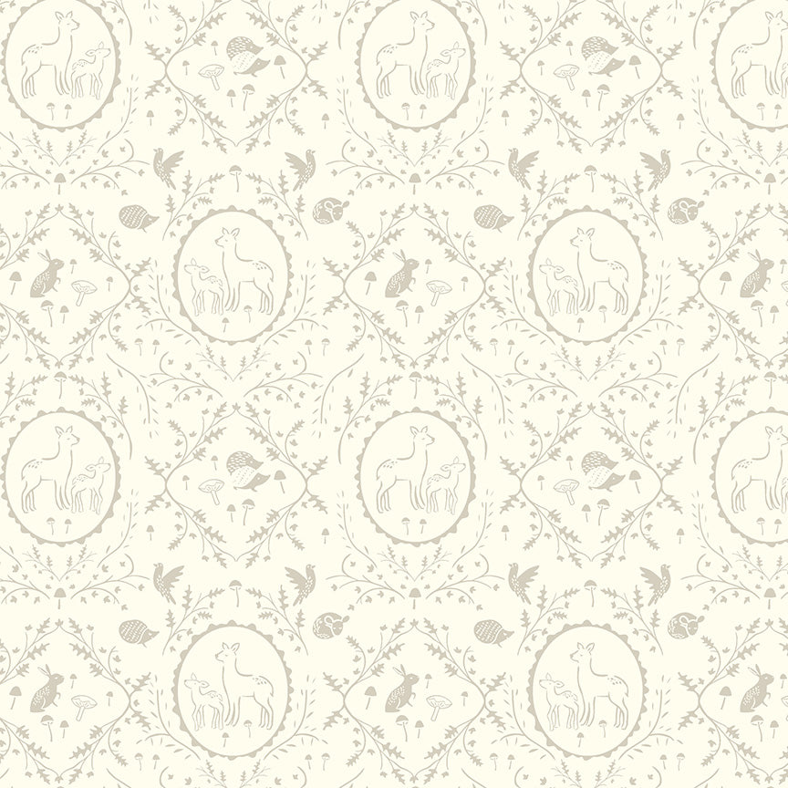 Forest Tales - Dainty Damask: Ivory – The Cloth Shop