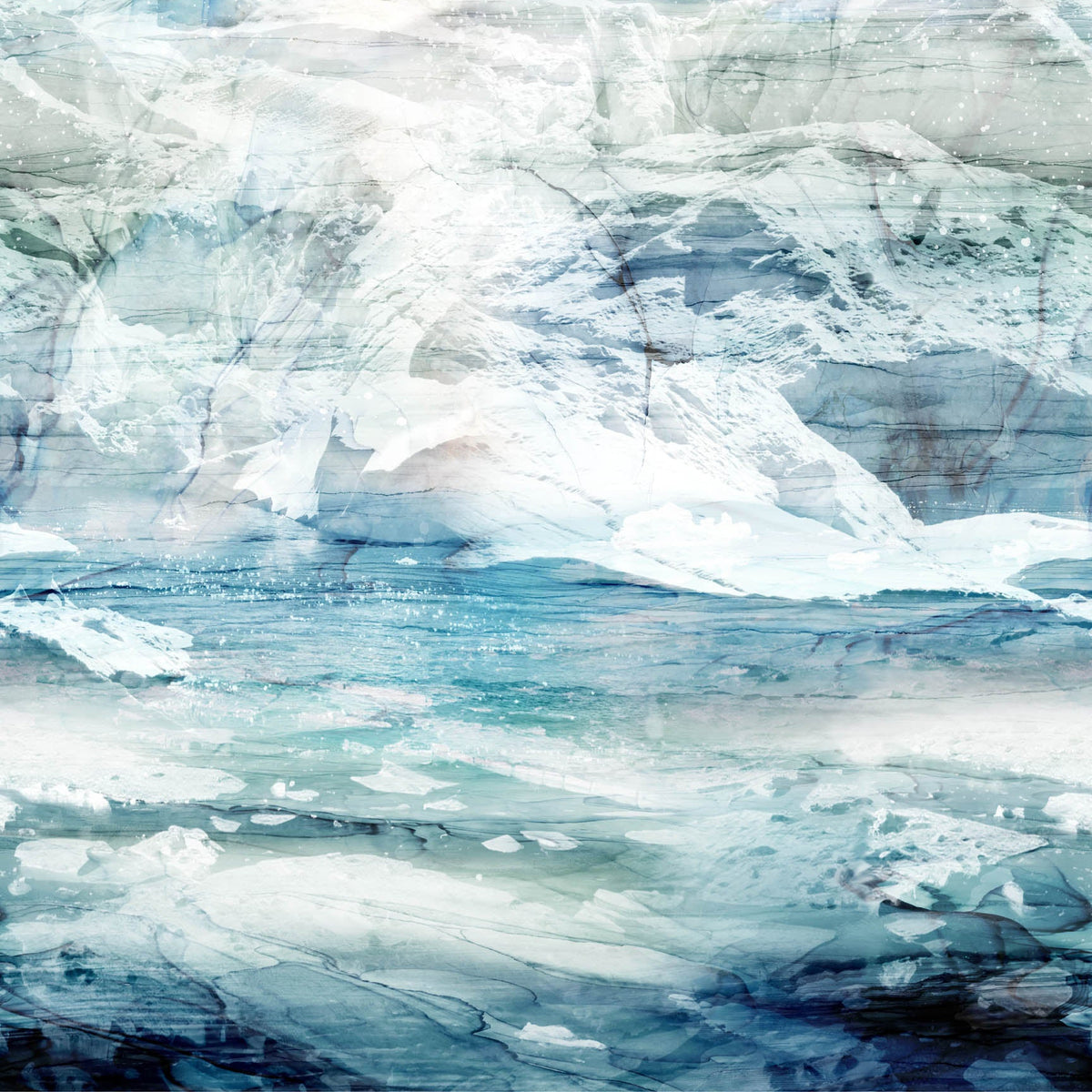 Tundra Crossing - Full Border: Light Blue – The Cloth Shop